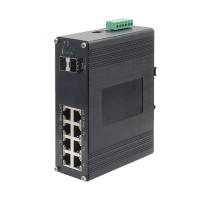 China Managed Industrial PoE Switch 8 RJ45 + 2 SFP Ports, IEEE 802.3at Compliant for sale