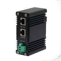 China Hardened Gigabit PoE Injector compliant with IEEE 802.3 at, 12~48VDC Input over 100m Distance for sale