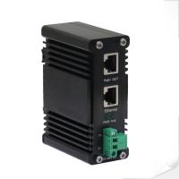 China Hardened Gigabit PoE Injector compliant with IEEE 802.3 at, 12~48VDC Input over 100m Distance for sale