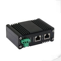 China Hardened Gigabit PoE Injector compliant with IEEE 802.3 at, 12~48VDC Input over 100m Distance for sale