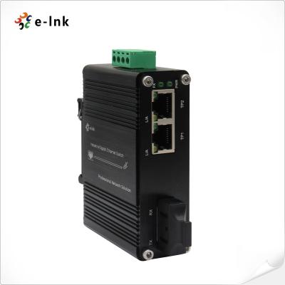 China Mini Industrial 2 x RJ45 1 x SC 1000Base-X DIN-Rail / Wall-mount Media Converter for sale