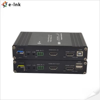 China HDMI Fiber Optic Extender 20km Single Fiber 1080P KVM RS232 Audio Transmission for sale