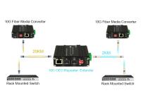 China Industrial 1G/10G SFP+ to SFP+ OEO Converter (3R Repeater) with 1G Ethernet Media Converter Function for sale