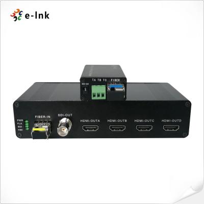 China LNK-3G-1V4H 3G-SDI Video Over Fiber Converter with SDI Loop-Out and HDMI Outputs for sale