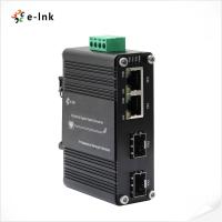 China Mini Industrial 2-Port 802.3at PoE + 2-Port SFP Ethernet Switch with 12~48VDC Power Booster Function for sale