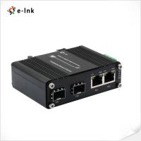 China Mini Industrial 2-Port 90W PoE + 2-Port SFP Ethernet DIN Rail Type Hardened Grade 90W PoE Switch for sale
