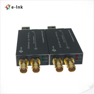 China 4K 12G SDI Fiber Converter with Loop Out Monitoring and Embedded Audio for sale