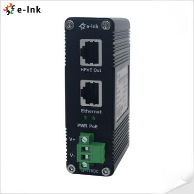 China Industrial Gigabit 60W PoE Injector IEEE 802.3af/at Compliant 12~48V DC Input Power for sale
