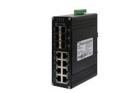 China Industrial 8-Port 10/100/1000Base-T + 6-Port 1000Base-X SFP Hardened Ethernet Switch for sale