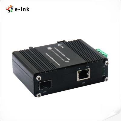 China Industrial Gigabit SFP to RJ45 60W PoE++ Media Converter -40~75°C for sale