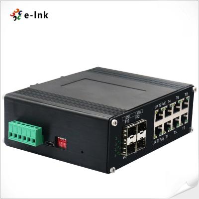 China Industrial L2+ 8-Port Gigabit PoE+ (802.3at) + 4 SFP Managed Ethernet Switch for sale
