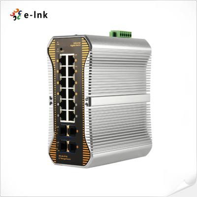 China L2+ Managed Switch 12 Port Gigabit 4 SFP+ Slots QoS VLAN Industrial Grade for sale