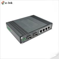 China Industrial Network Switch 4 PoE++ Ports 2 Fiber 100W Power for sale