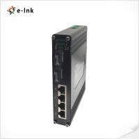 China Industrial 4-Port Gigabit RJ45 + 2-Port Gigabit Fiber Ethernet Switch Redundant Power for sale