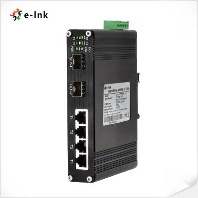 China Hardened 4-Port Gigabit 802.3bt PoE++ + 2-Port Fiber Industrial Switch for sale