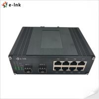 China Hardened PoE+ Switch 8 Port Gigabit 2 SFP Fiber Industrial Grade for sale