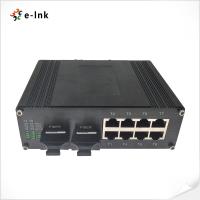 China Industrial 8-Port Gigabit Ethernet Switch with 2 Fiber Uplink Redundant Power for sale