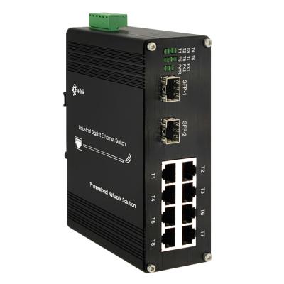 China Industrial PoE Switch 8 Port PoE++ 90W 2 Fiber Hardened Rugged Design for sale