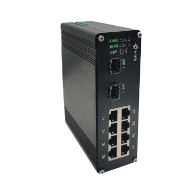 China Industrial PoE Switch 8 Port PoE++ 100W 2 Fiber Hardened Rugged Design for sale