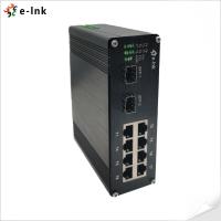 China Industrial 8-Port Gigabit 802.3bt PoE++ Switch + 2-Port Fiber 360W for sale