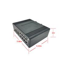 China Industrial 8-Port Gigabit 802.3bt PoE++ Switch + 2-Port Fiber 360W for sale