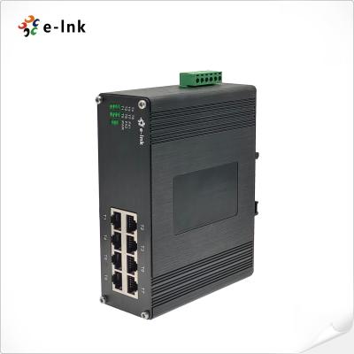 China Unmanaged Industrial 8-Port Gigabit PoE+ Ethernet Switch 30W/Port Hardened for sale