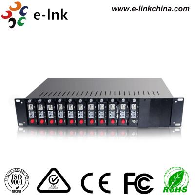 China Telephone Fiber Mux Chassis 14 Slot 2U Rack Redundant Power Supply for sale