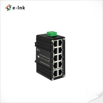 China Mini Industrial 8-Port PoE+ 2-Port Gigabit Ethernet Switch 12–48V DC -40~80°C for sale