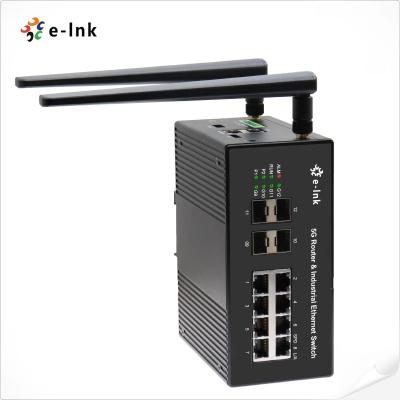 China Rugged 5G Router Ethernet Switch Fiber 5G Redundant Uplink QoS SNMP for sale