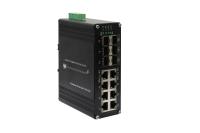 China Industrial 8-Port Gigabit + 6 SFP Hardened Ethernet Switch -40~80°C DIN-Rail for sale