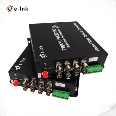China E-link 8 Channel Video Fiber Converter 120km Transmission 4-in-1 Support for sale