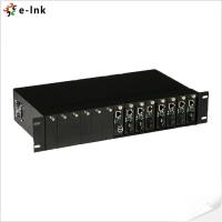 China 14-Slot 2U Media Converter Rack with Dual Power Supply Hot-Swap Support for sale