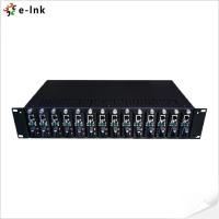 China 14-Slot 2U Media Converter Rack with Dual Power Supply Hot-Swap Support for sale
