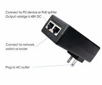 China Wall Mount Active PoE Injector IEEE802.3af/at 15.4W/30W Power Output for sale