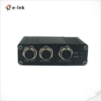China EN50155 Rugged 5G PoE Injector with M12 Connector 12–48V DC 30W Output for sale