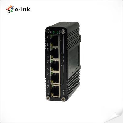 China Industrial 1-Port PoE+ to 4-Port PoE Gigabit Extender 100m–400m Range for sale