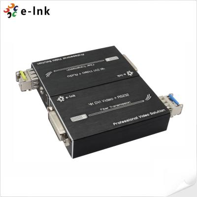 China 4K DVI Fiber Optic Extender Long Distance Uncompressed Stereo Audio Transmission for sale