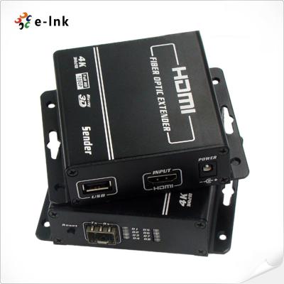 China 4K HDMI KVM Fiber Extender UHD 2160p USB Keyboard Mouse 300m OM3 for sale