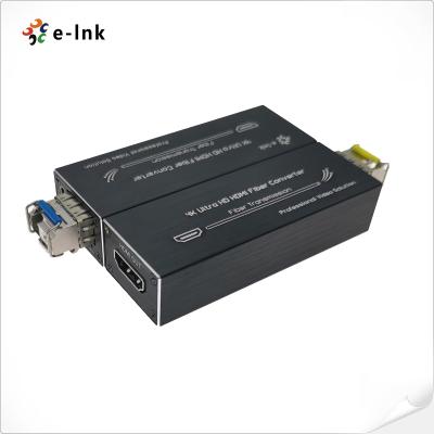 China Ultra-Compact 4K HDMI Fiber Extender 80km Range USB-C Powered for sale