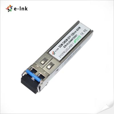 China HD-SDI CWDM Optical SFP Transceiver 1270–1610nm 20km SMF DDM for sale