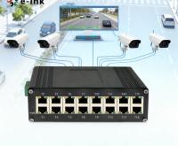 China Industrial 16-Port 40Gbps Gigabit Ethernet Switch with VLAN Support DIN-Rail Mount Aluminum Alloy Housing for Harsh Environments for sale