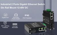 China Industrial SC Ethernet to Fiber Media Converter 2-Port 10/100/1000BASE-T for Industrial Networks -40℃~75℃ for sale