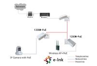 China 1200M Home Plug AV Powerline Adapter Power Over Ethernet Switch With PoE Injector for sale
