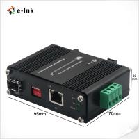 China Industrial Ethernet Media Converter 10/100/1000Base-T to 100/1000Base-X SFP -40~75°C for sale