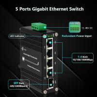 China Mini Industrial 4-Port PoE Ethernet Switch 10/100/1000Mbps 802.3at Compliant 30W per Port Switch with 12~48VDC Input and Voltage Booster for sale