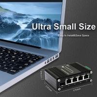 China Mini Industrial 4-Port PoE Ethernet Switch 10/100/1000Mbps 802.3at Compliant 30W per Port Switch with 12~48VDC Input and Voltage Booster for sale