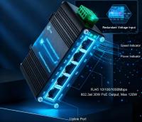China Mini Industrial Gigabit Ethernet 10Gbps Non-Blocking 5 Port Compact Unmanaged Network Hub for Harsh Environment Automation for sale