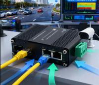 China Mini Industrial SFP to 2xGigabit Ethernet Media Converter -40~75°C for sale