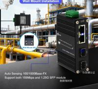 China Mini Industrial 2-Port Gigabit Copper + 2-Port Fiber Ethernet Switch -40~75°C for sale