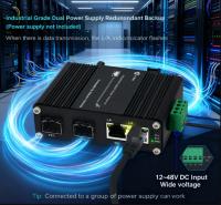 China Mini Industrial 2-Port Gigabit Copper + 2-Port Fiber Ethernet Switch -40~75°C for sale